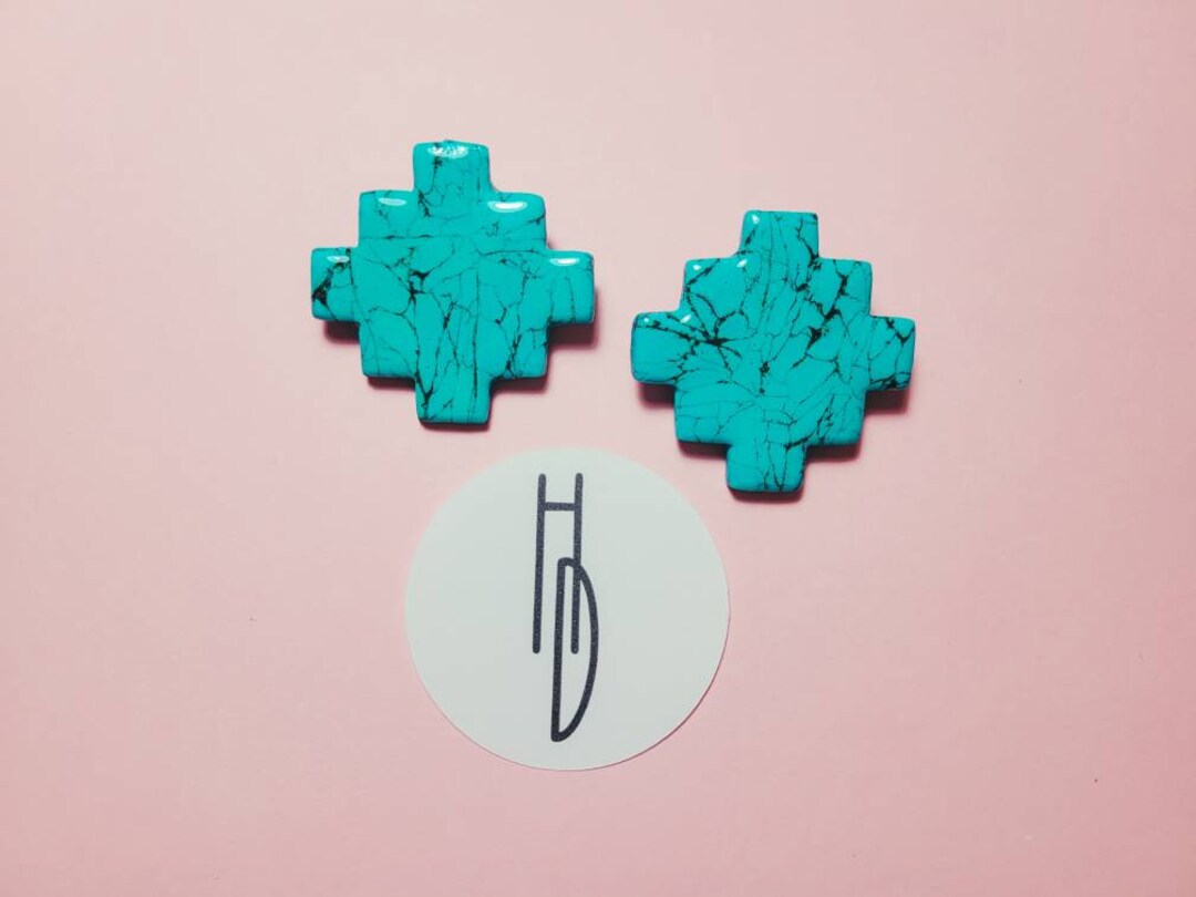 Turquoise Aztec Studs - Etsy