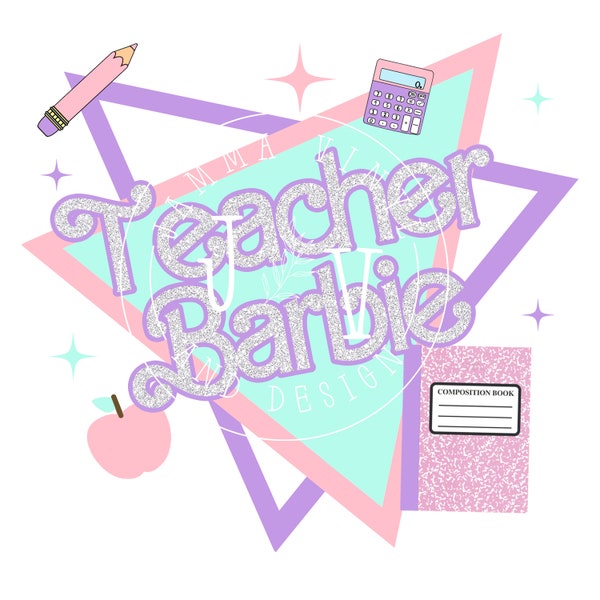 Teacher Barbie Png - Etsy