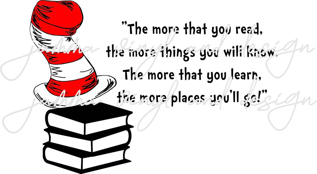 Dr. Seuss Read Quote Png|jpeg|svg|dxf - Etsy