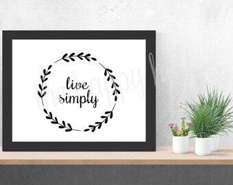 Live Simply Art | Etsy