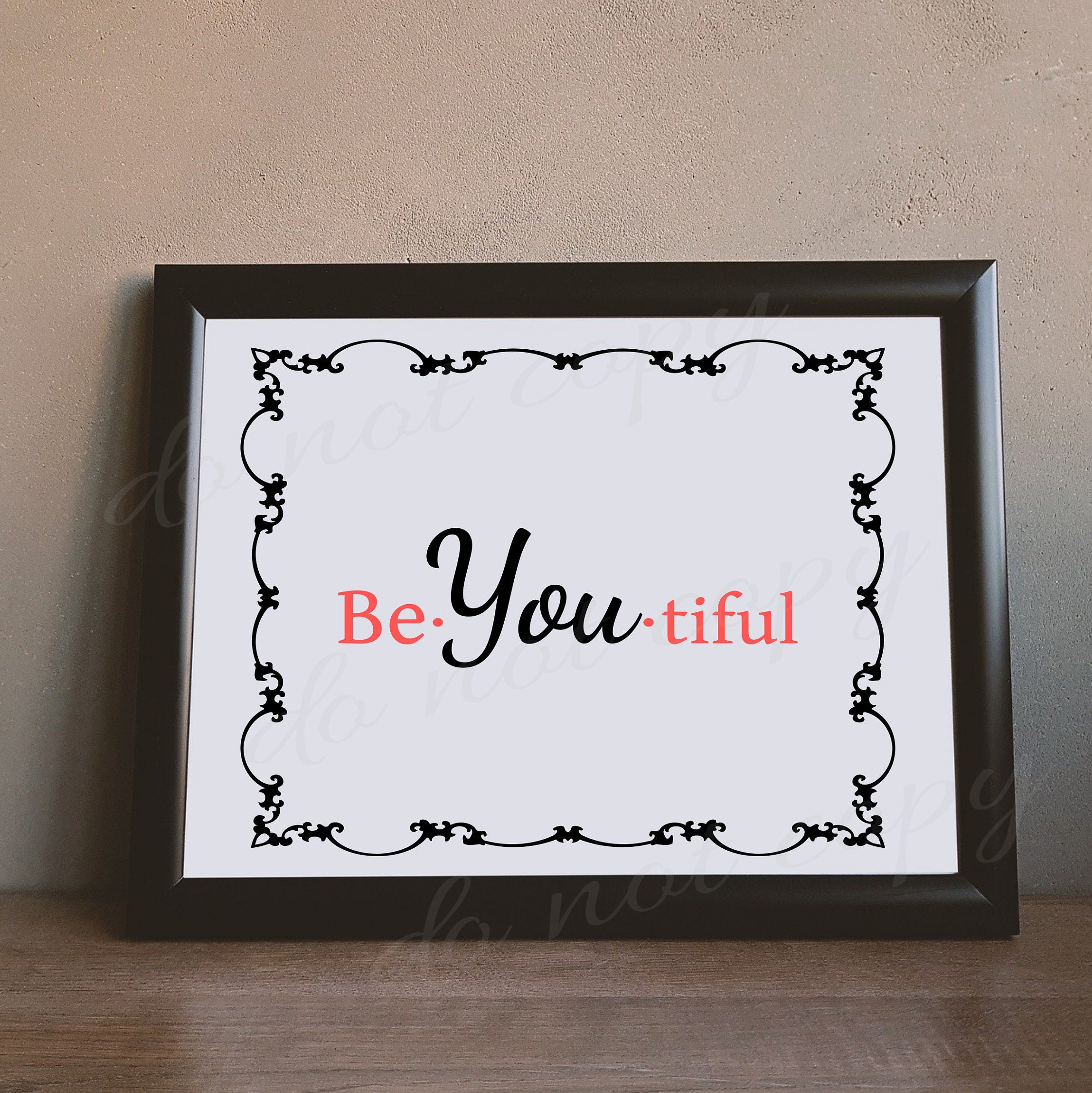 BeYoutiful svg png pdf instant download wall art home | Etsy