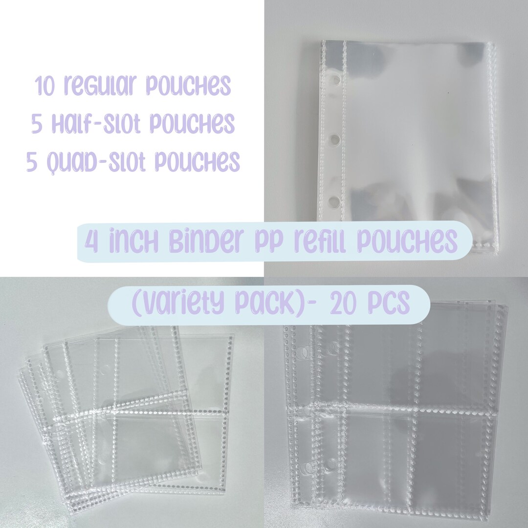 4-INCH Kpop Photocard Binder PP Refill Pages/pouches (variety Pack)- 20 PCS | Kpop Collect Book ...