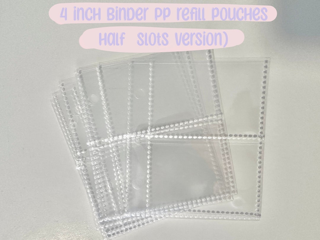 Mini Binder PP Refills (half-slot Version) - 20 Pcs - Etsy
