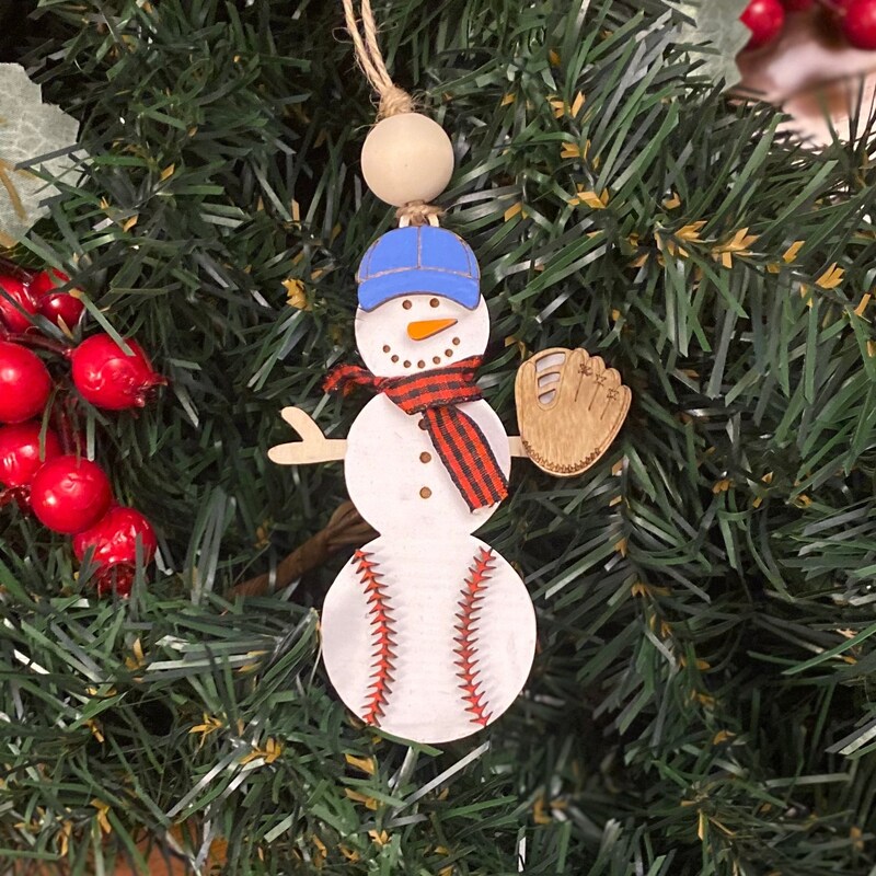 Baseball Snowman Svg - Etsy
