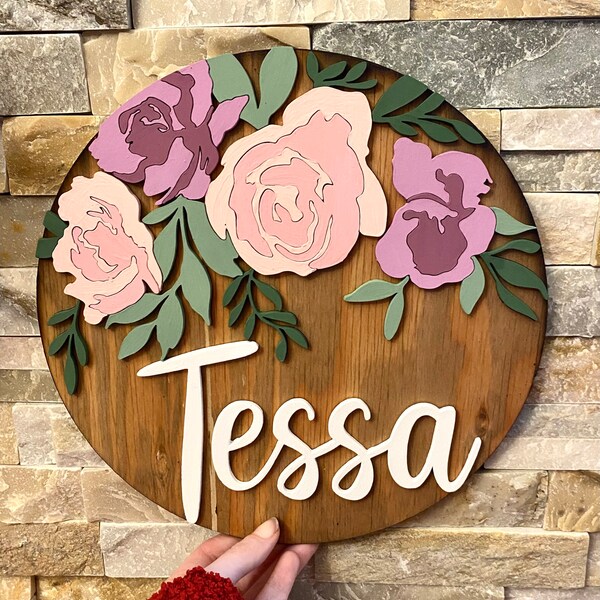 Round Nursery Sign - Etsy