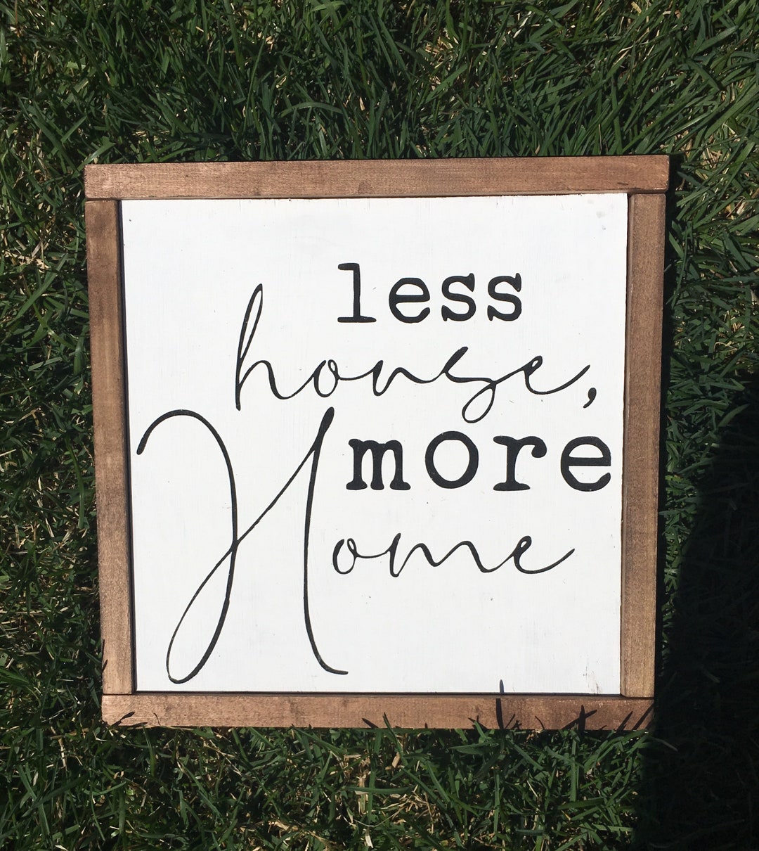 Less House More Home // Home Decor Wood Sign - Etsy Norway