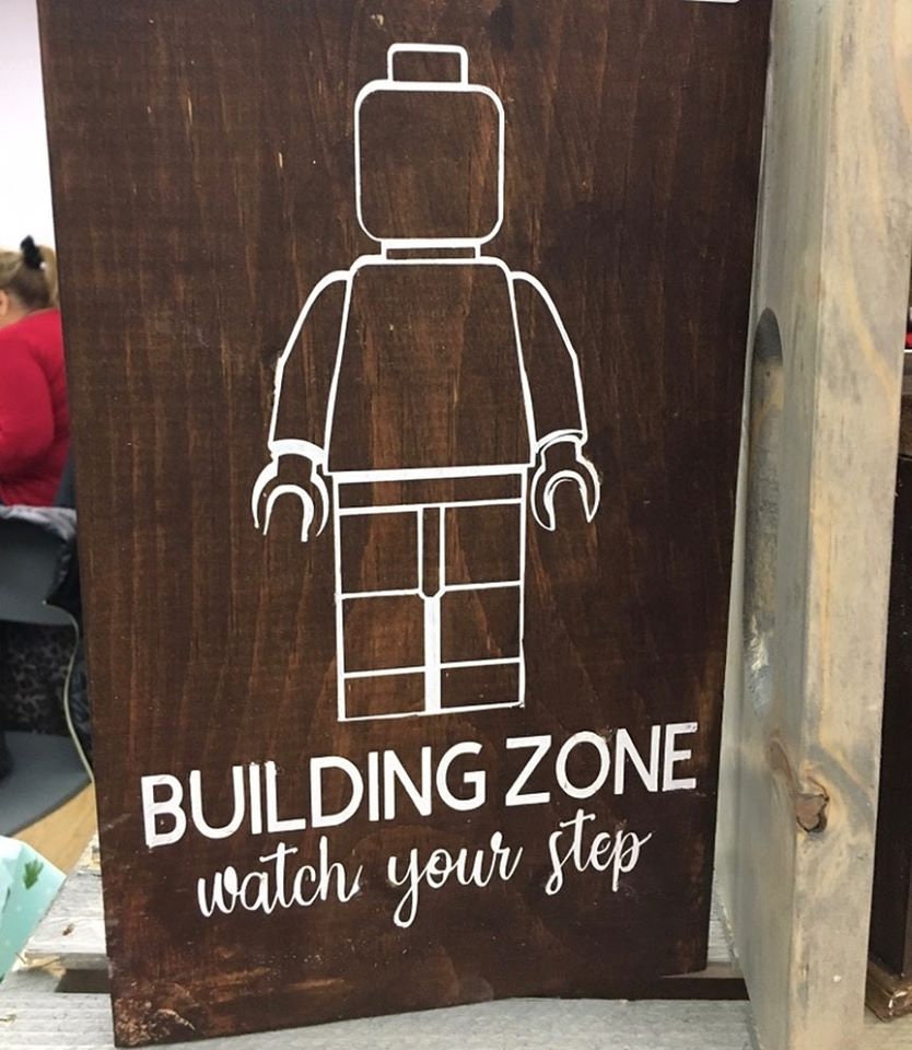 Lego Building Zone Watch Your Step Wood Sign - Etsy