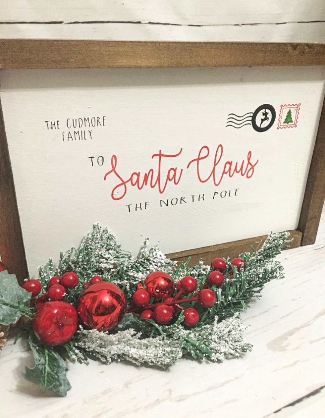 Christmas Wood Sign: Santa Letter / Personalized Santa Letter Sign - Etsy