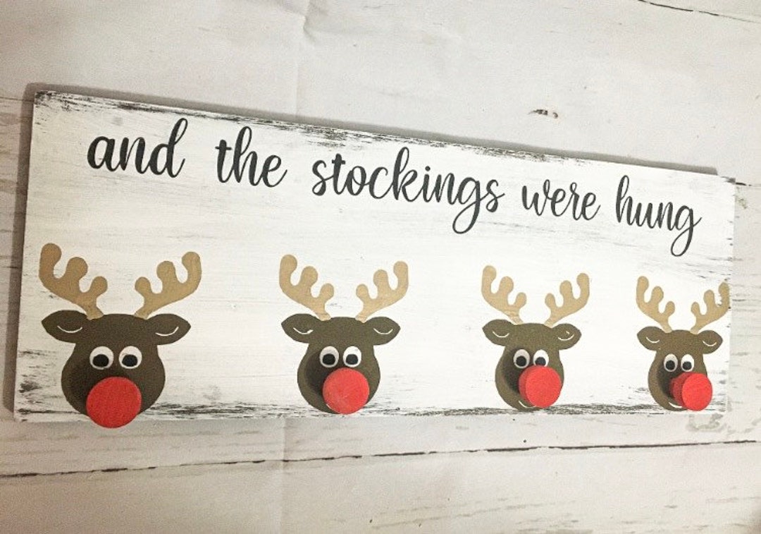 Christmas Wood Sign: and the Stockings Were Hung / Hang Stockings on ...