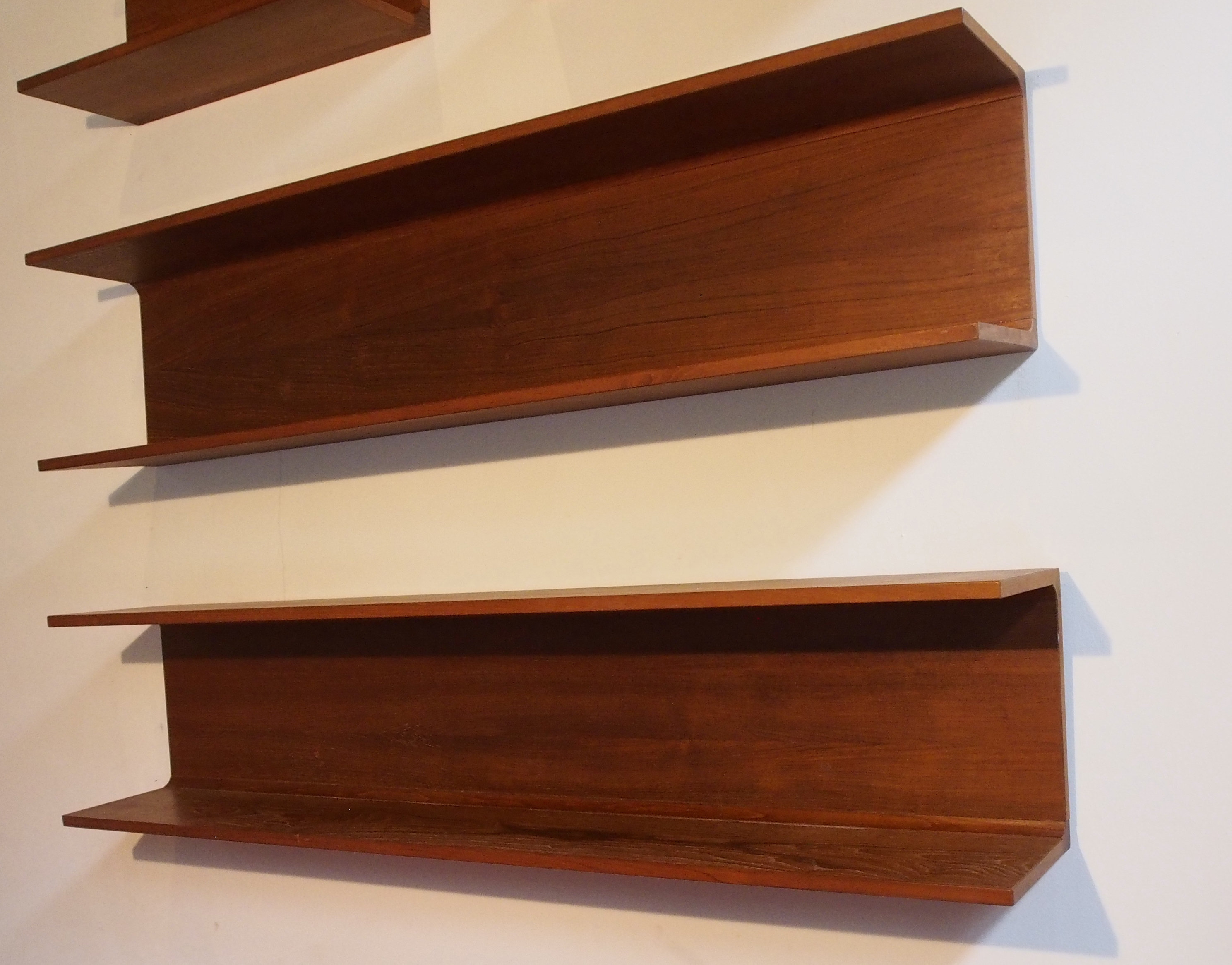 Large Danish Teak Floating Shelf by Pedersen & Hansen Viby J - Etsy