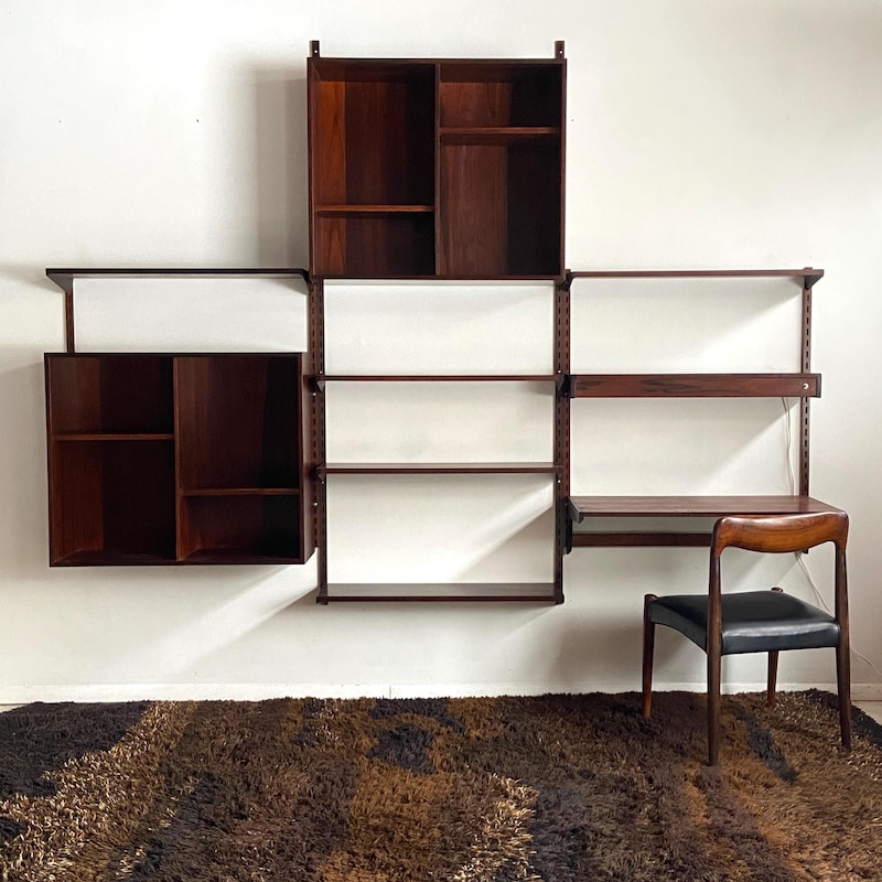 Mcm Wall Unit With Desk - Etsy