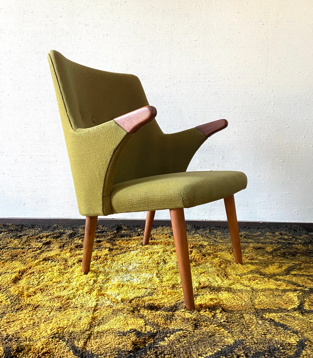 Svend Skipper Danish Chair With "papa Bear" Arms - Etsy