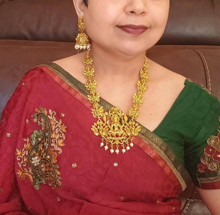 Shiny Gold Nagas Bridal Combo Necklace Set South Indian | Etsy