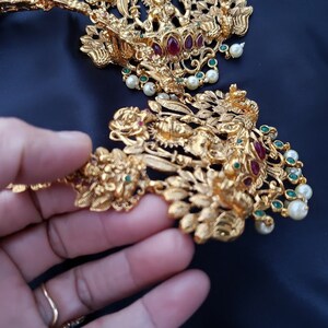 Shiny Gold Nagas Bridal Combo Necklace Set | South Indian Wedding ...