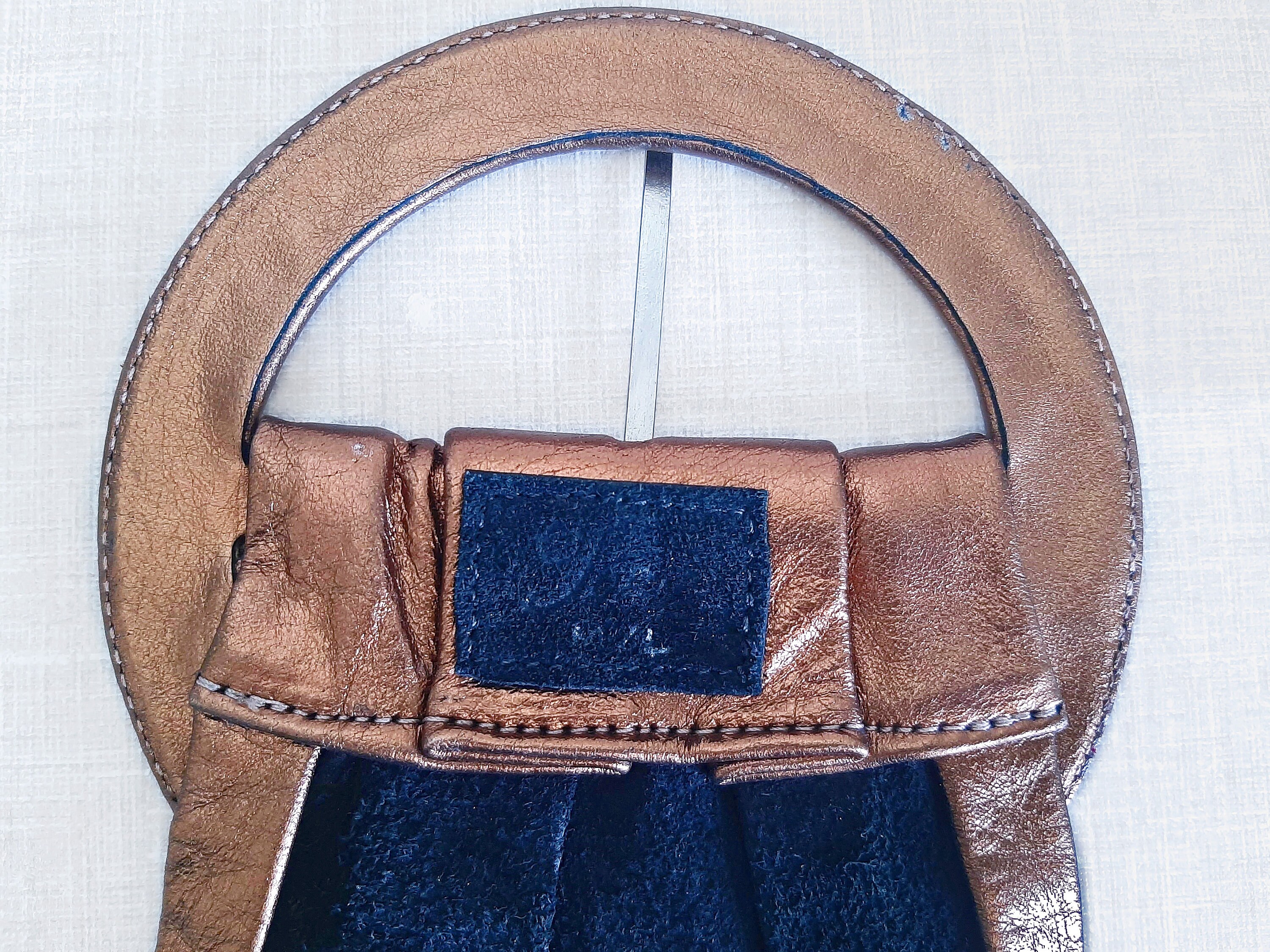 Very Wide Metallic Belt, Extra Wide Belt, Stunning Metallic Belt ...