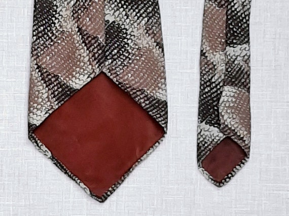1970s Kipper Style Necktie, 1970s Snake Print Style N… - Gem