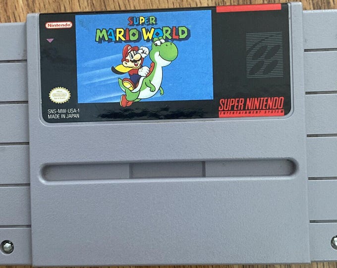 Super Mario World SNES Super Nintendo 1991 Authentic Video Game - Etsy