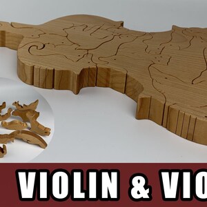 Violin Viola Puzzle 20pcs-scroll Saw Pattern - Etsy