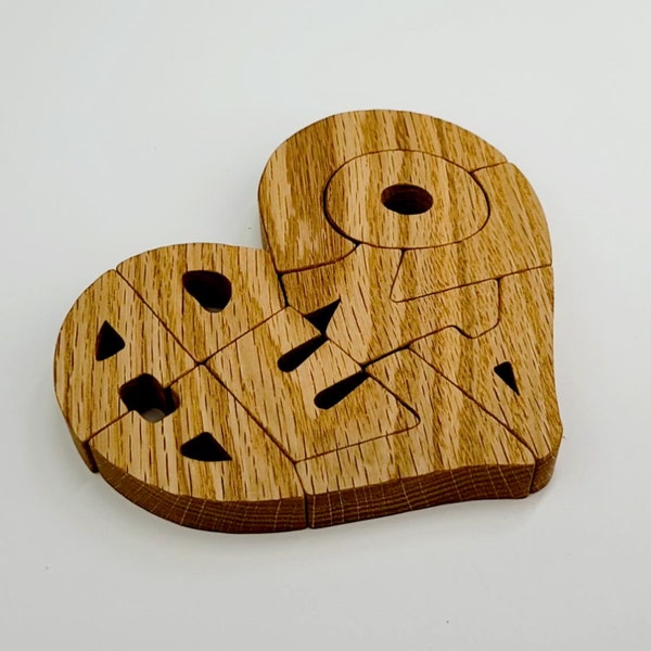 Wood Heart Puzzle - Etsy