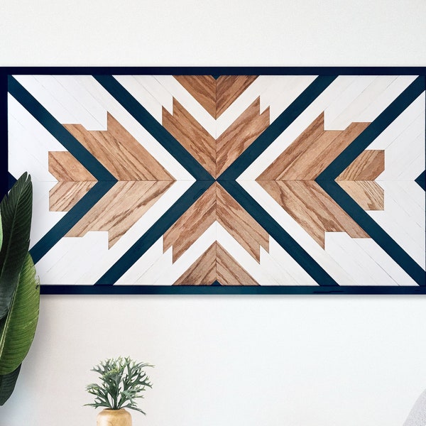 Geometric Wood Wall Art - Etsy