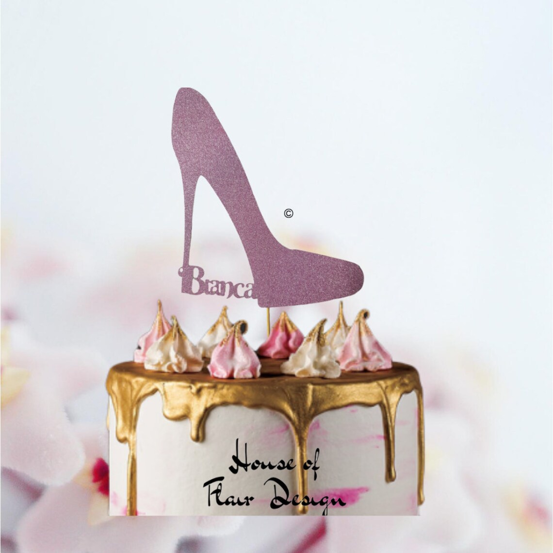 Gorgeous Custom Personalised Shoe Cake Topper - Any Name, Colour ...
