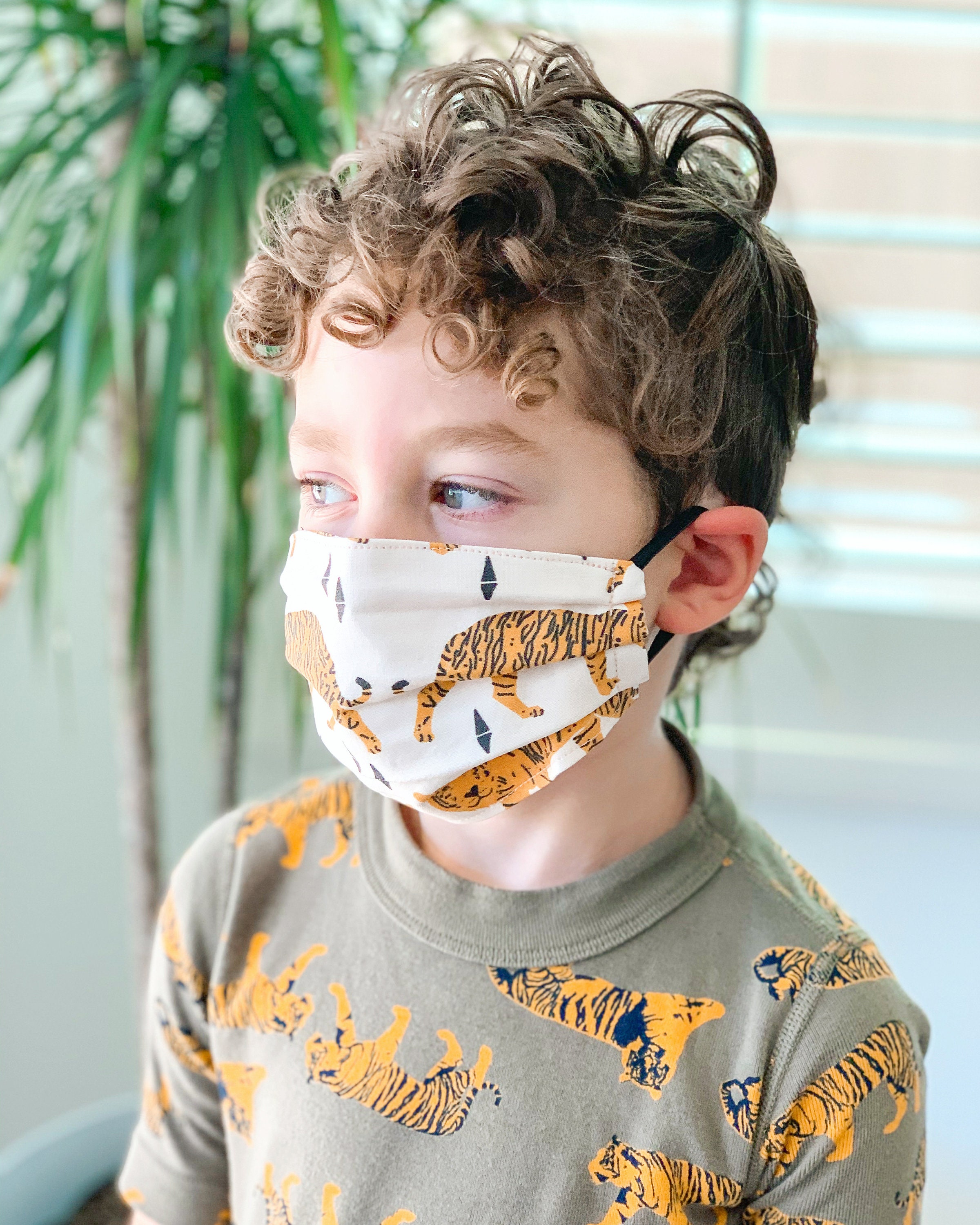 Custom Sizing / TIGER Face Mask / 100% Cotton / 3 Layers / - Etsy
