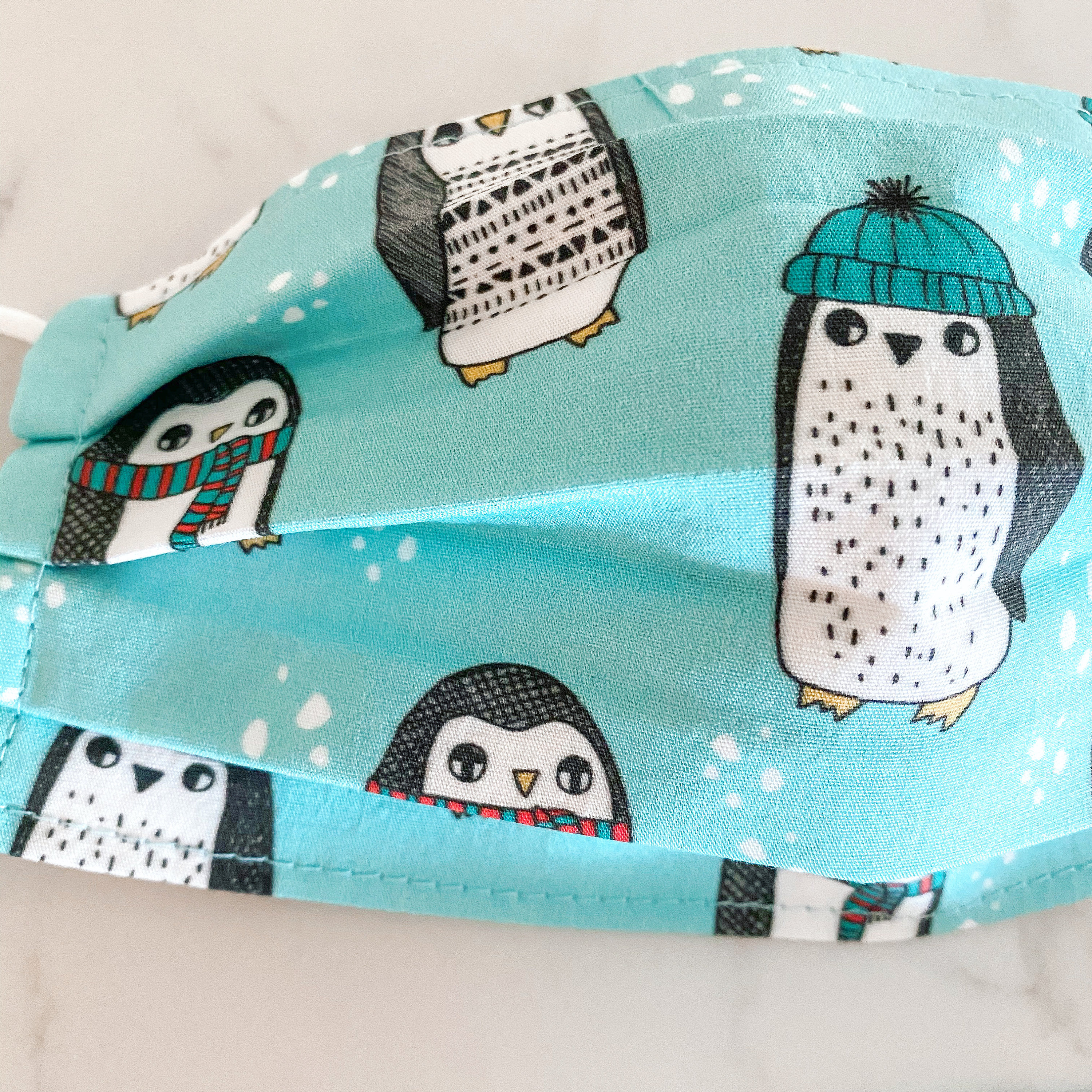 Custom Sizing / Winter Penguin Face Mask / 100% Cotton / 3 Layers ...