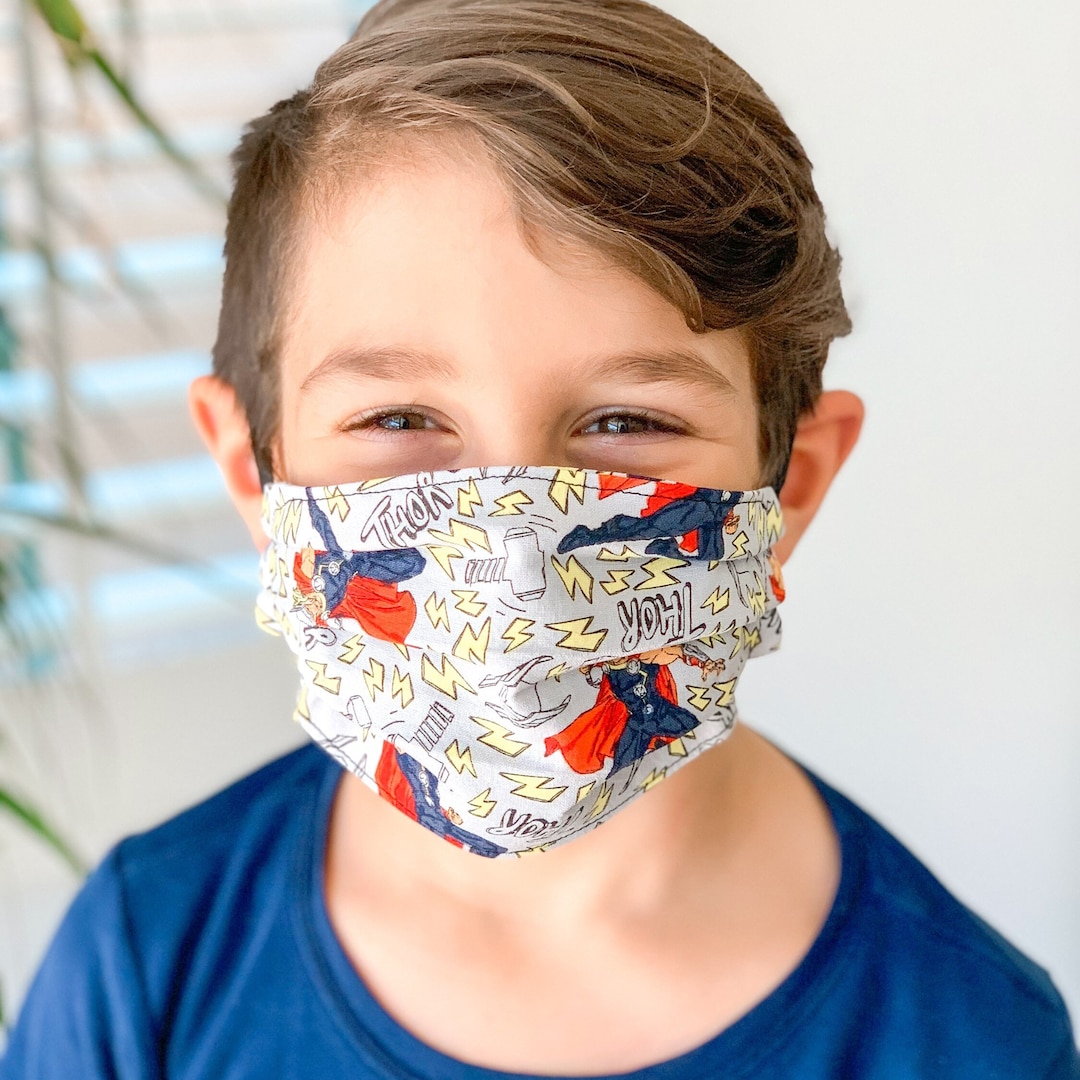 Custom Sizing / THOR / Avengers / Marvel Kids Face Mask / 100% Cotton ...