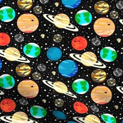 Custom Sizing / Happy Planets Face Mask / 100% Cotton / Pellon ...