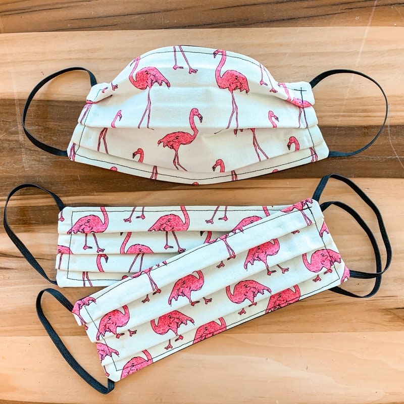 Flamingo Face Mask - Etsy