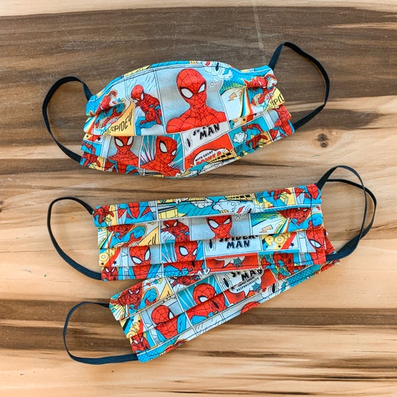 Custom Sizing / Spider-Man Kids Face Mask / 100% cotton / 3 | Etsy