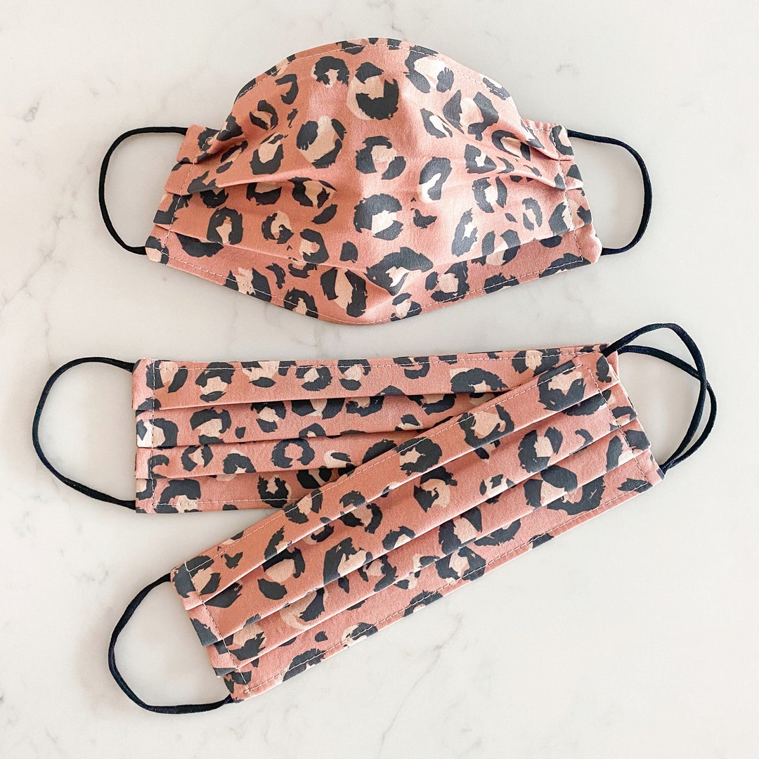 Custom Sizing / Leopard Print Face Mask / 100% algodón / 3 Capas ...