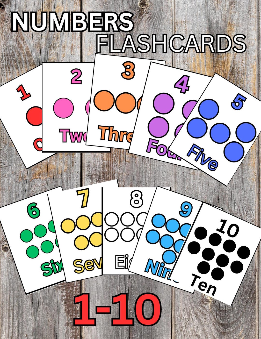Toddler Learning Flash Cards, Numbers, Flashcards, Colors Flash Cards ...