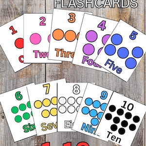 Toddler Learning Flash Cards, Numbers, Flashcards, Colors Flash Cards ...