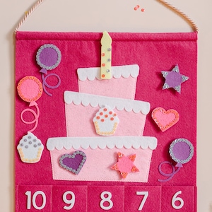 Birthday Countdown Calendar - Pink & Purple - Etsy