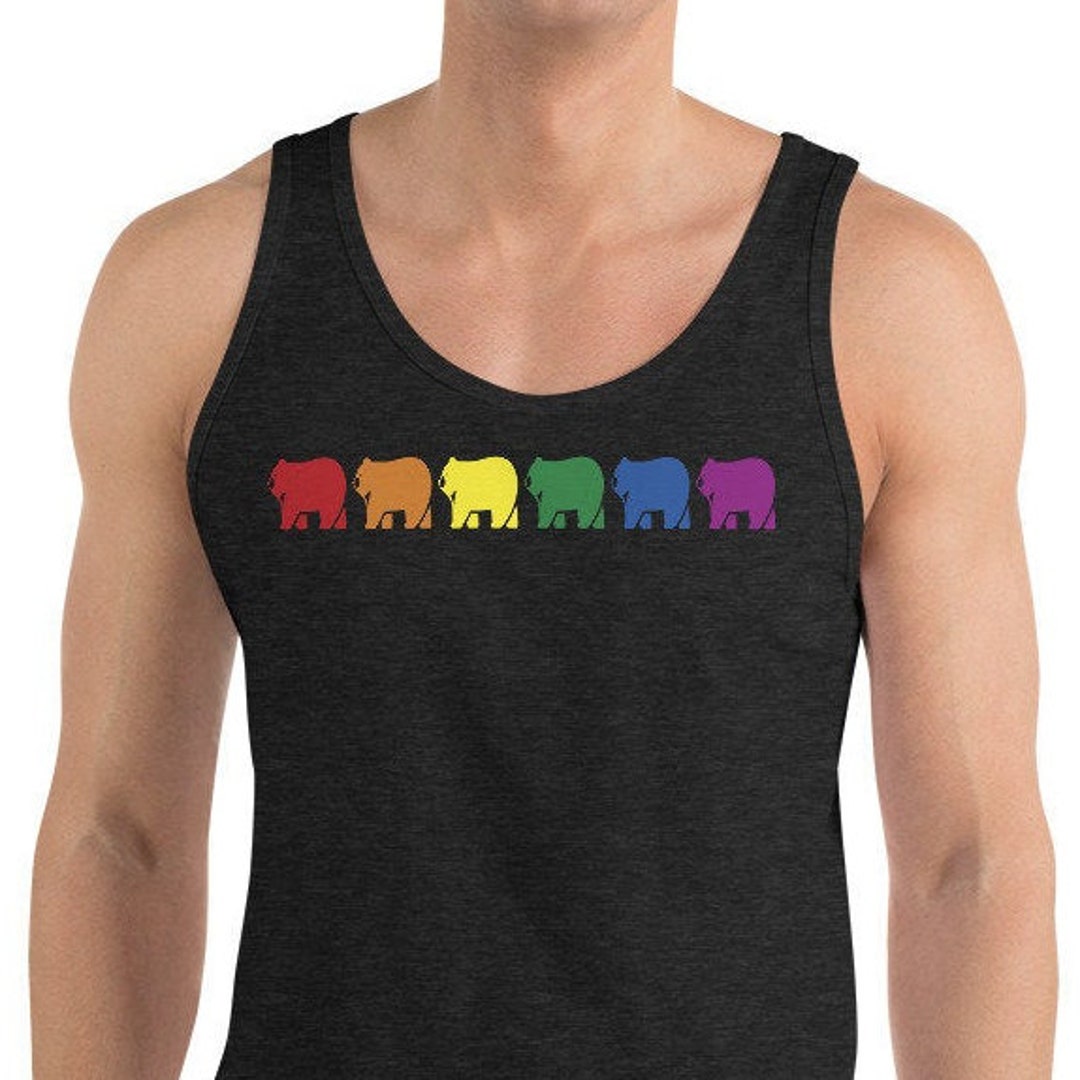 Rainbow Beremy Tank Top, LGBT, Rainbow Bears, Rainbow Pride Shirt ...