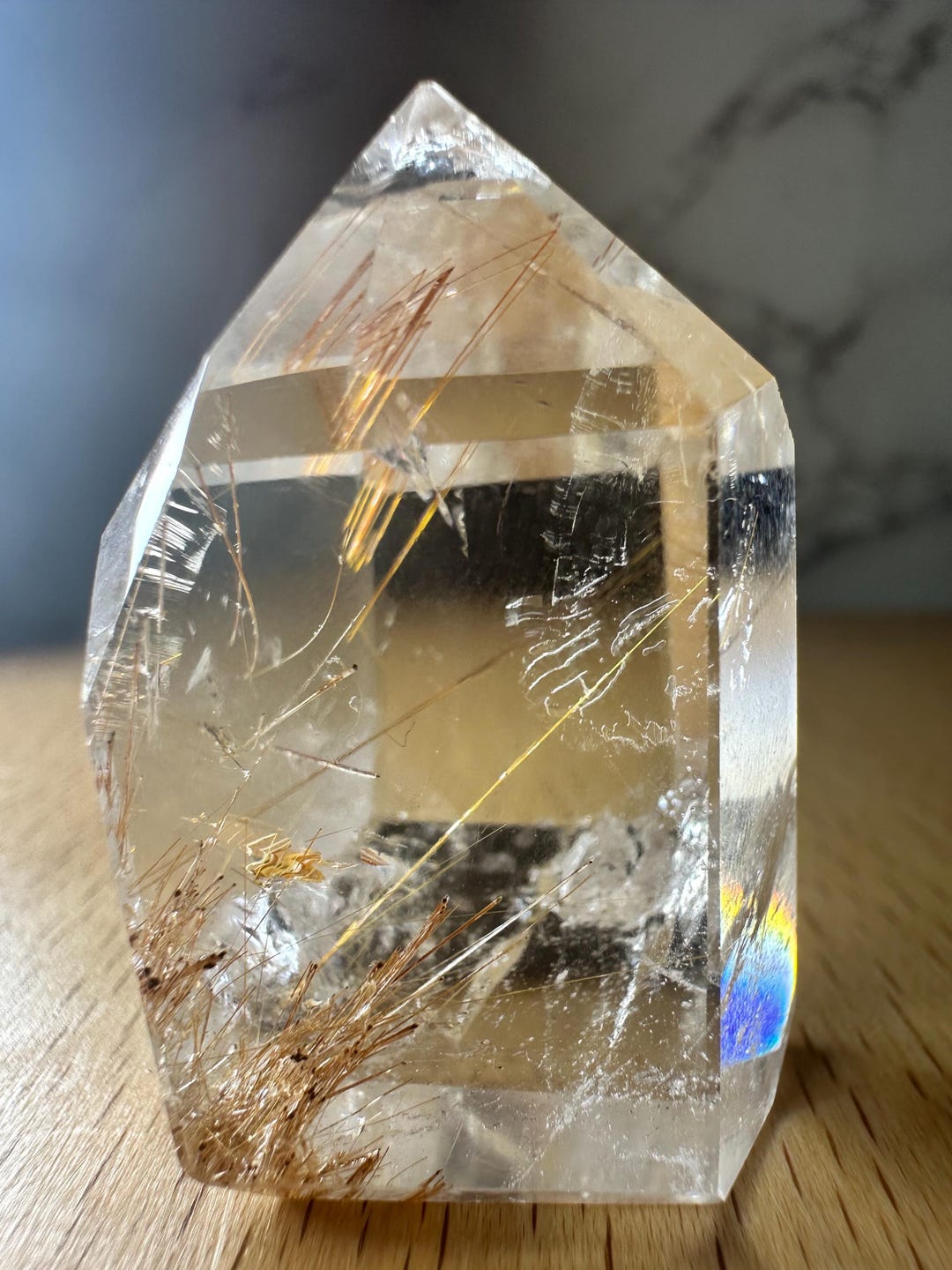 Incredibly Unique Rutile Quartz Tower | Polished Natural Crystal | Hand ...
