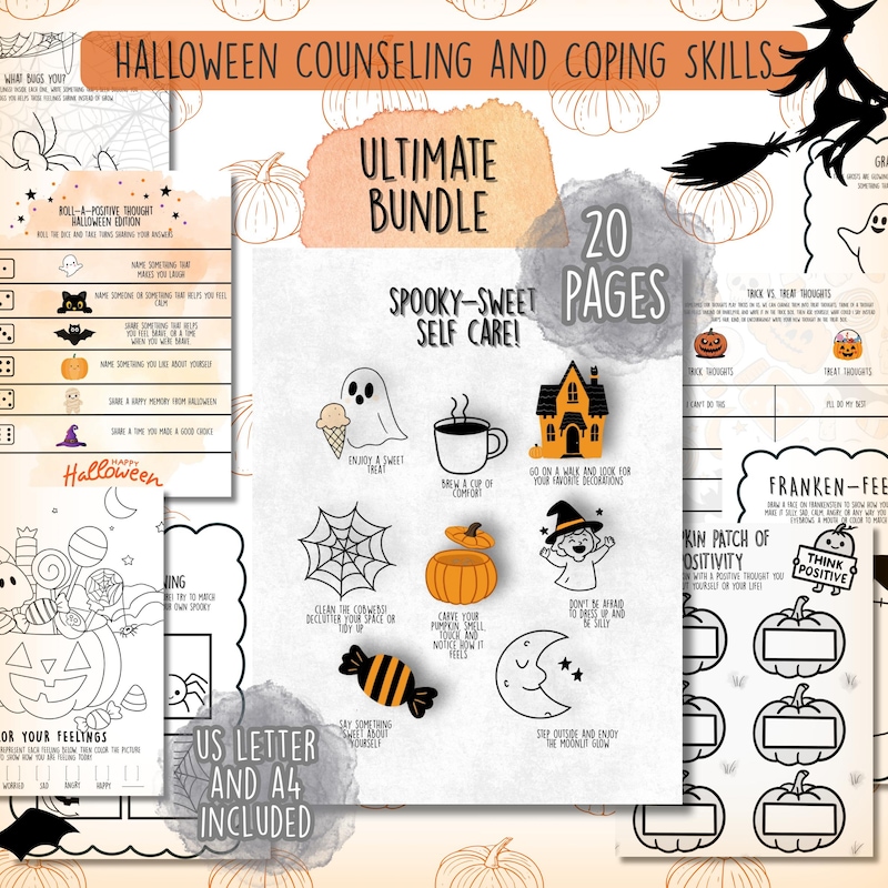 Worksheets of Halloween - Etsy