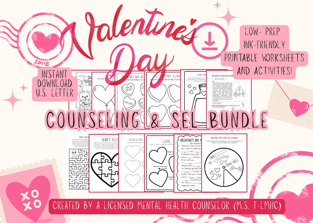 Valentine's Day Feelings & Kindness Worksheets | SEL Bundle ...