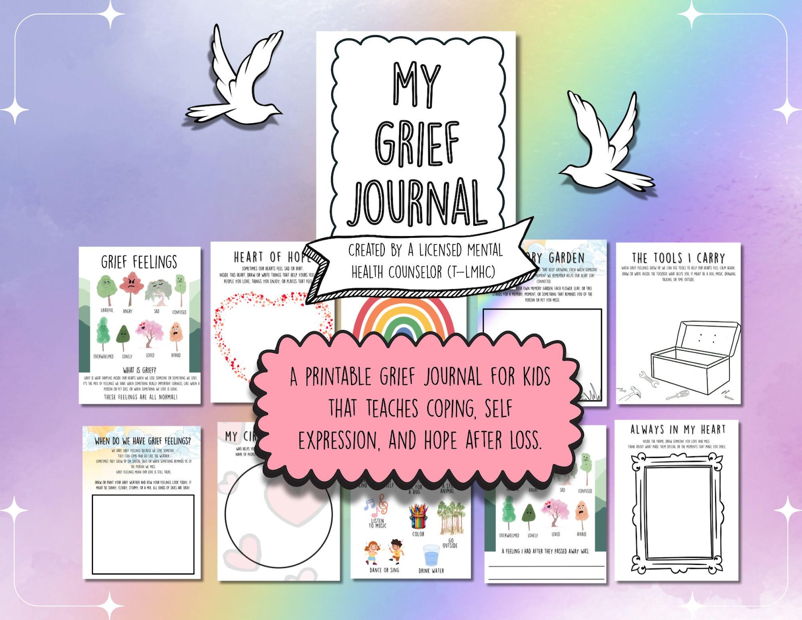 Grief Journal for Children | Loss Activity | Printable Worksheet ...