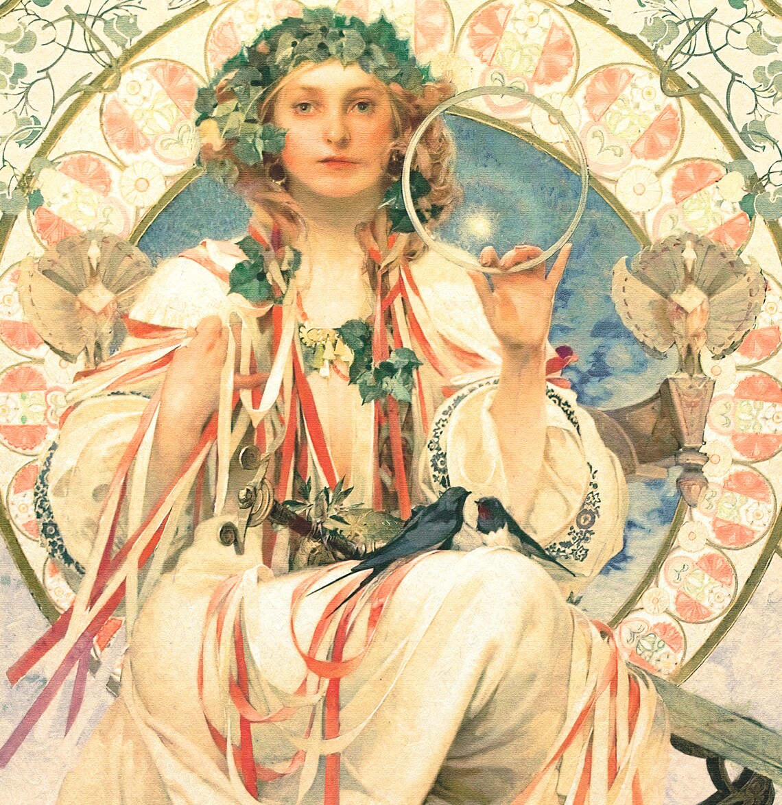 The Goddess Slavia by Alphonse Mucha | Vintage Fine Art Print - Etsy