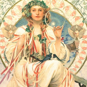 The Goddess Slavia by Alphonse Mucha | Vintage Fine Art Print - Etsy