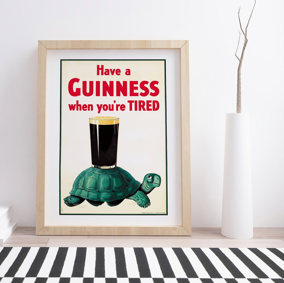 Have a Guinness When You're Tired | Vintage Advertising Poster - Etsy