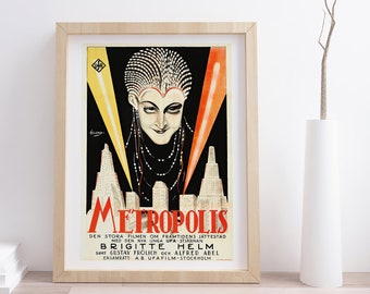 Metropolis Poster Print Vintage Photo Science Fiction Sci-fi Futuristic ...