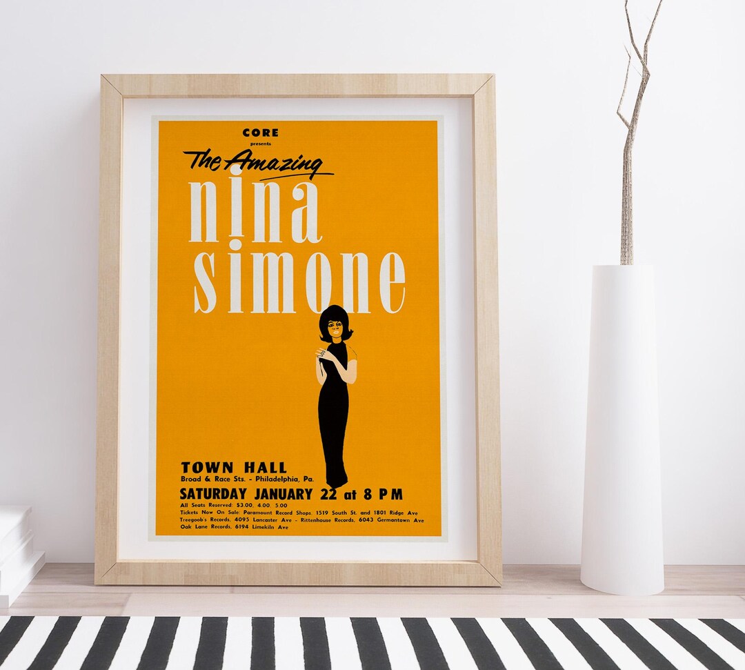 Nina Simone Concert Poster: Vintage Music Print - Etsy