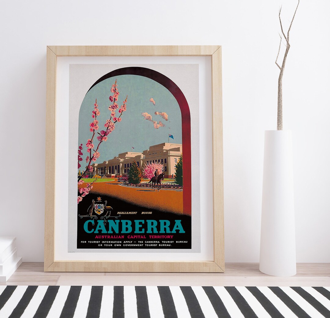 Canberra | Vintage Travel Poster - Etsy Australia