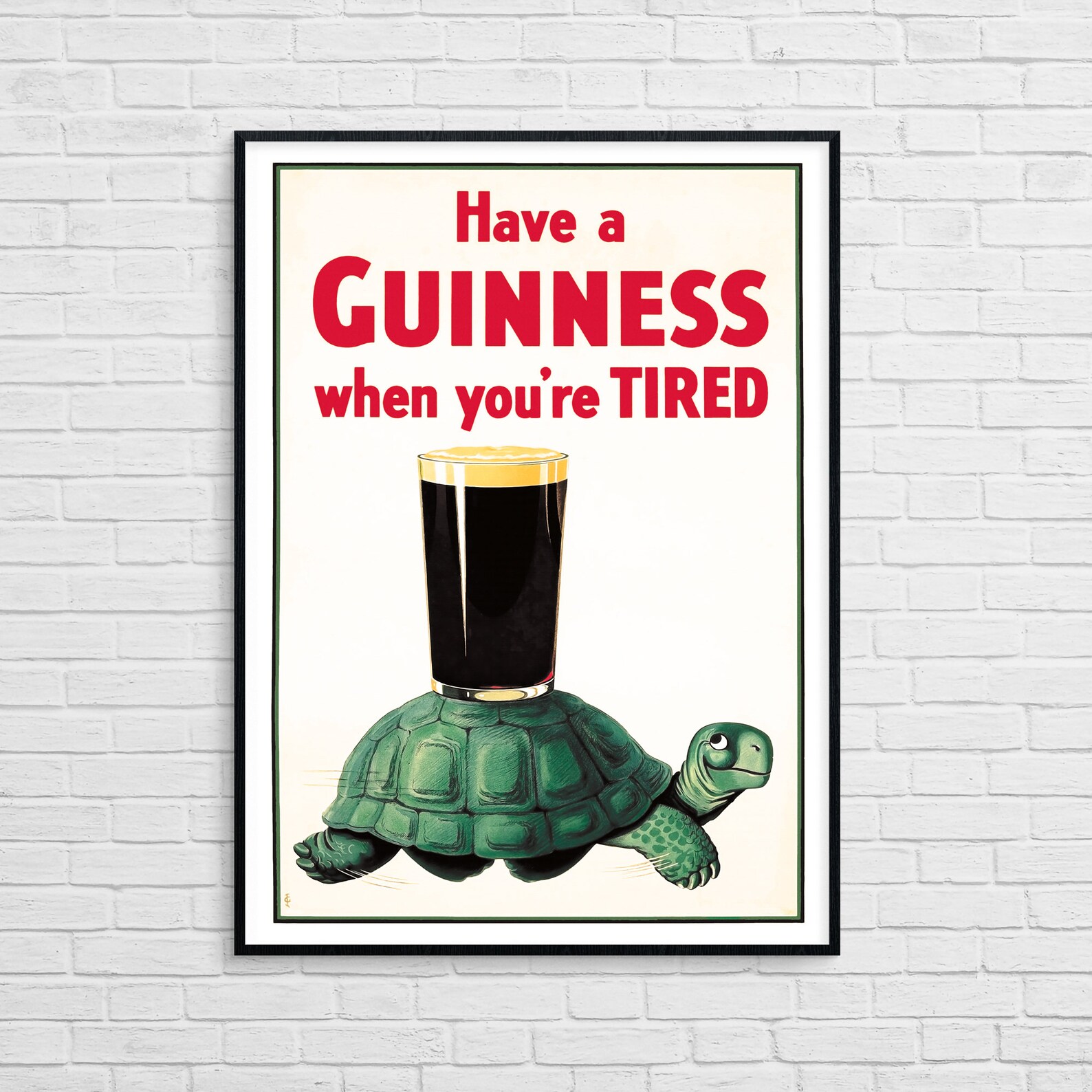 Have a Guinness When You're Tired | Vintage Advertising Poster - Etsy