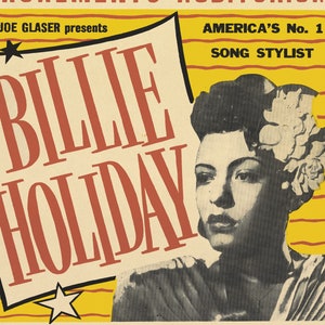 Billie Holiday Concert Poster Vintage Music Concert Poster - Etsy