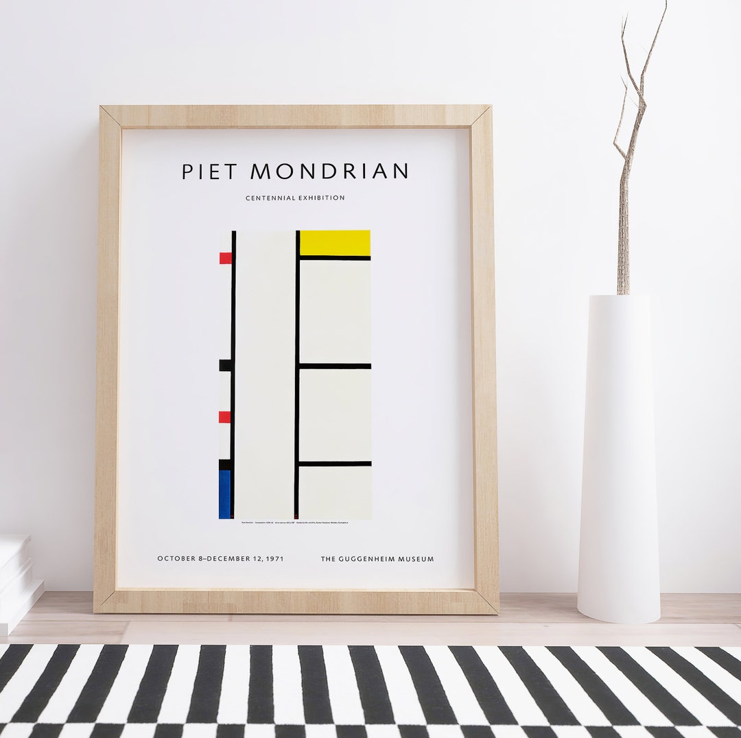 Piet Mondrian 1971 Exhibition Poster: Vintage Abstract Art Print - Etsy