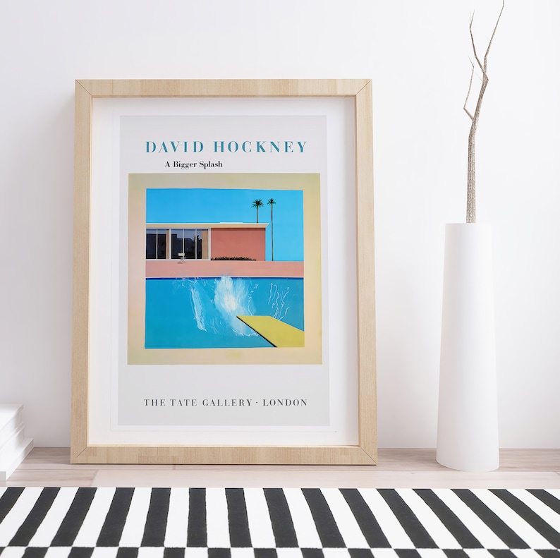David Hockney 'A Bigger Splash' Vintage Exhibition Poster - Etsy